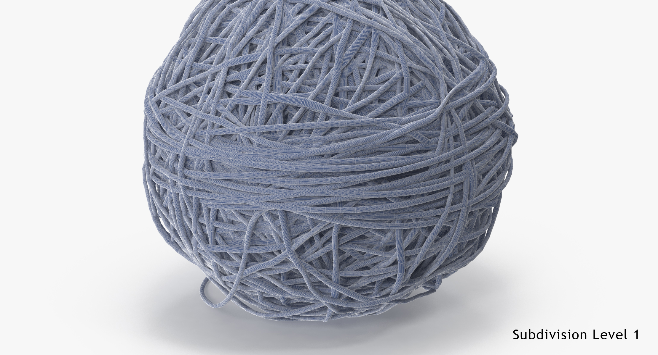 purple ball yarn 3d model