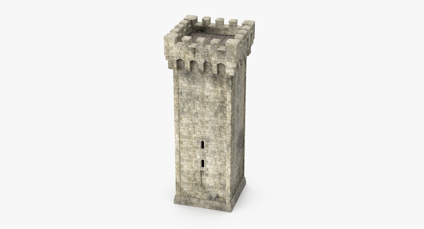 square turrets 3d model