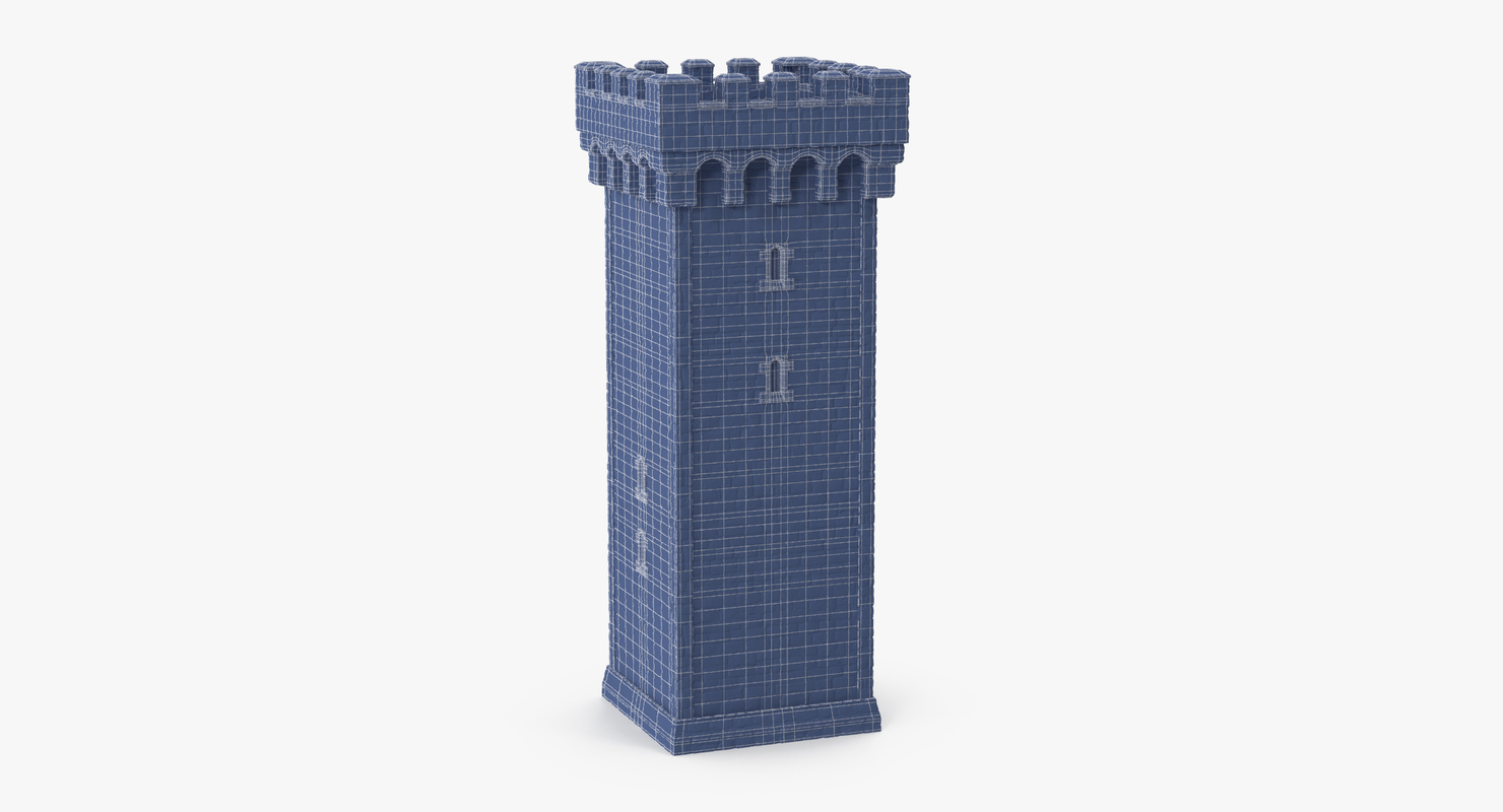 square turrets 3d model