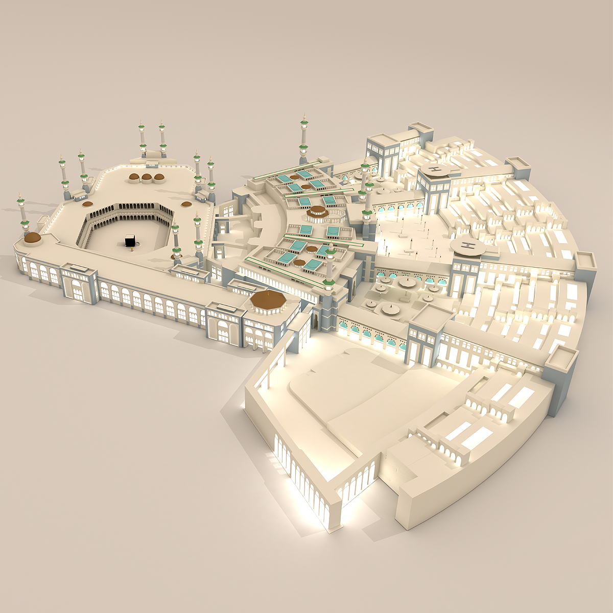 masjid haram 3d max