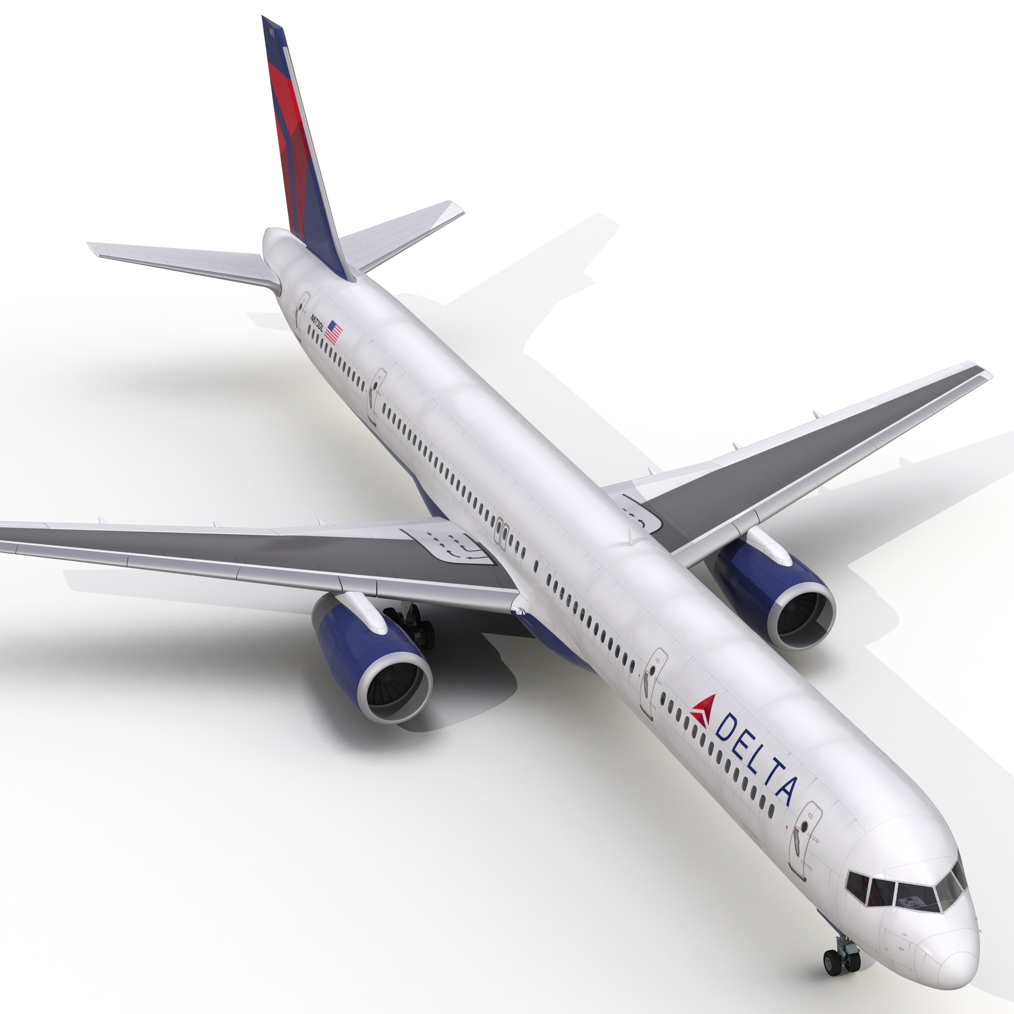 3d model boeing 757-300 delta air lines