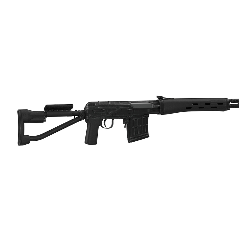 狙击步枪Dragunov SVDS与折叠股票2 3D模型3D模型 - TurboSquid 1056560