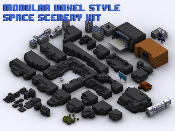 3d model of spaceship scrap wreck