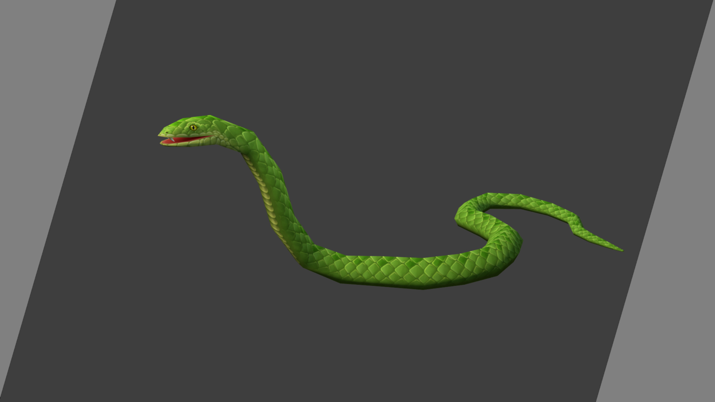 3d model snakes pack animations