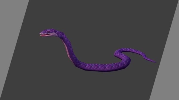 3d model snakes pack animations