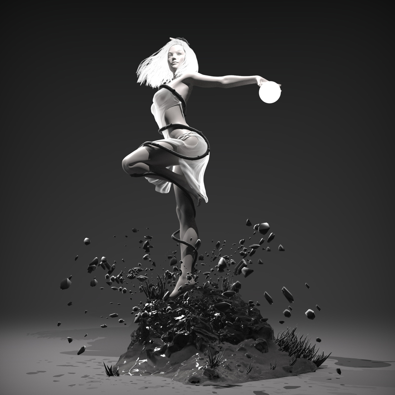 obj posed female character