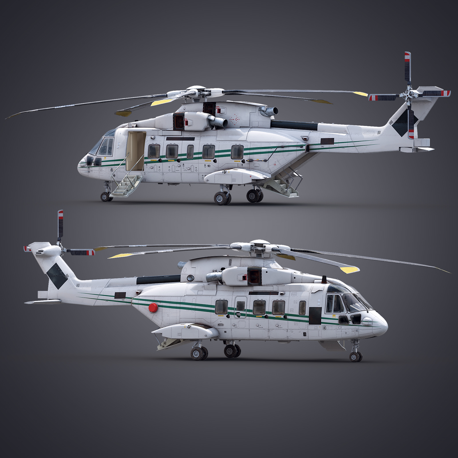 agustawestland aw101 helicopter 3d max