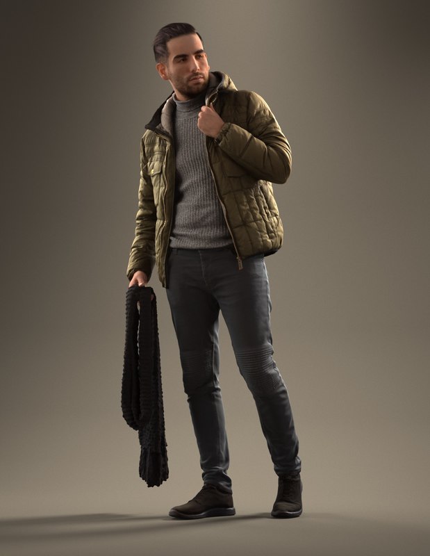fashionable man male 3d model