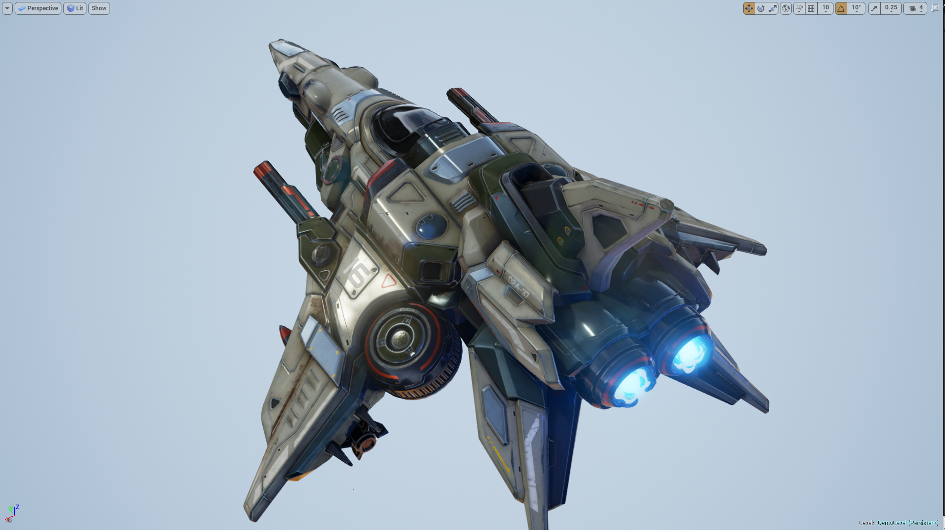 interceptor space spaceship obj