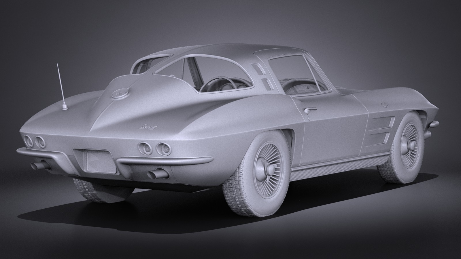 chevrolet corvette c2 3d model