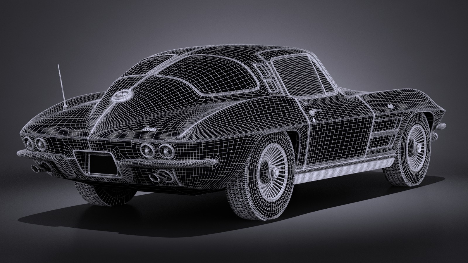 chevrolet corvette c2 3d model