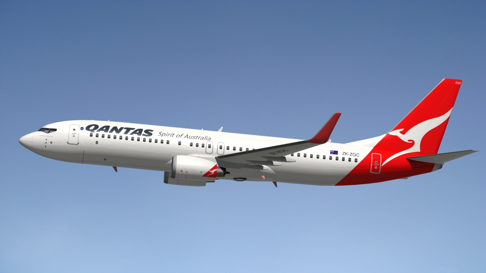 boeing qantas 3d model