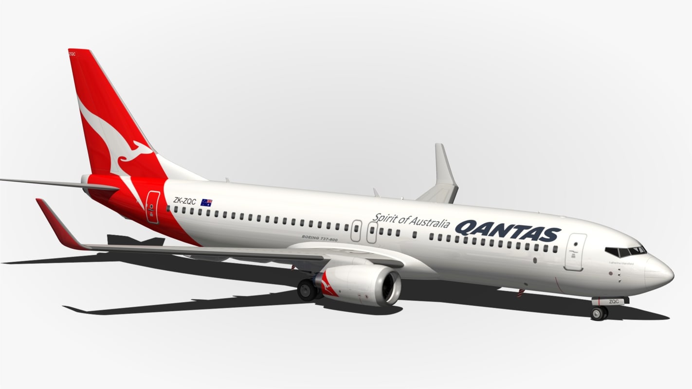 boeing qantas 3d model