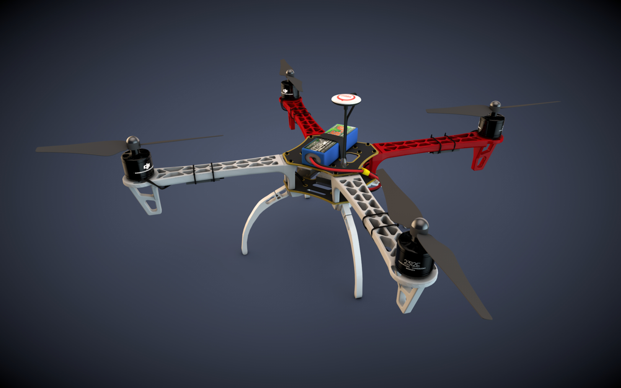 dji f450 3d model