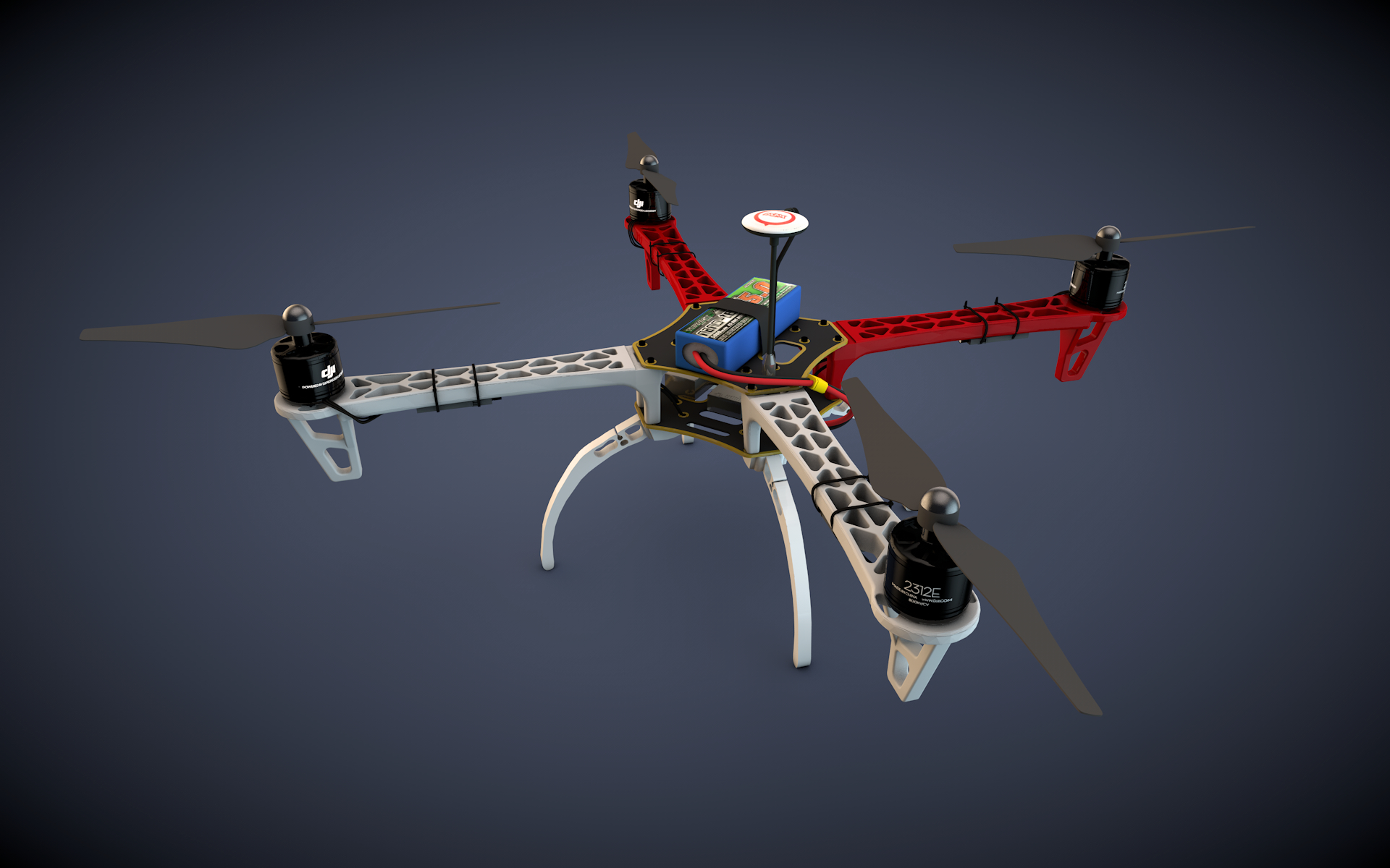 dji f450 3d model