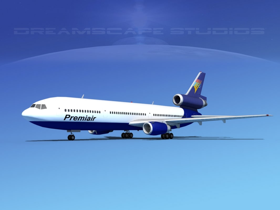 3d douglas dc-10 model