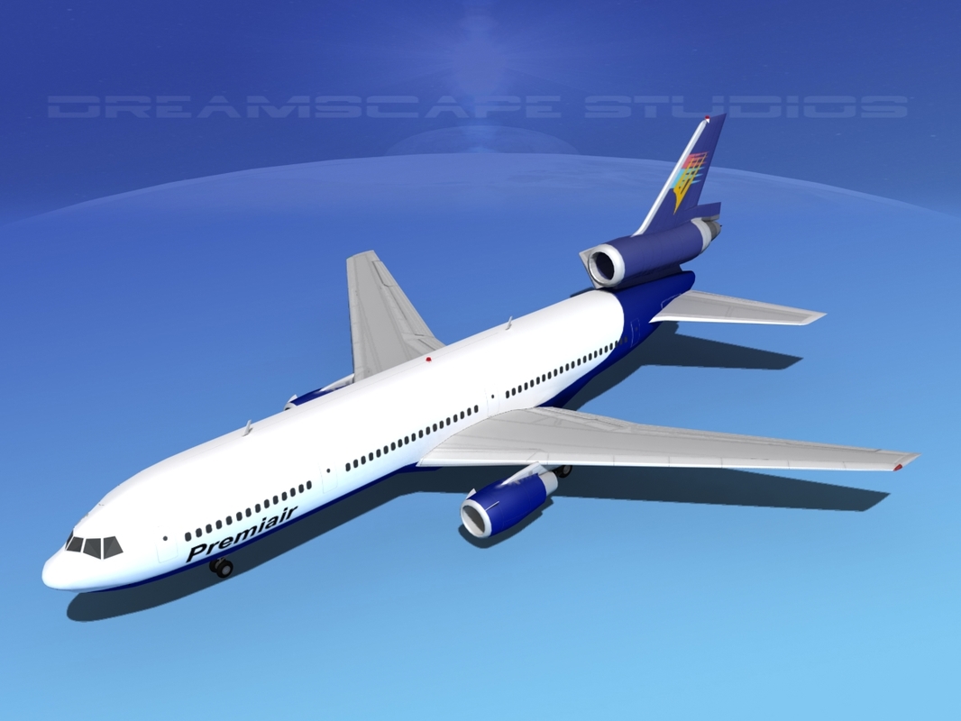 3d douglas dc-10 model