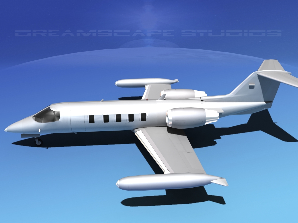 3d learjet 35 model