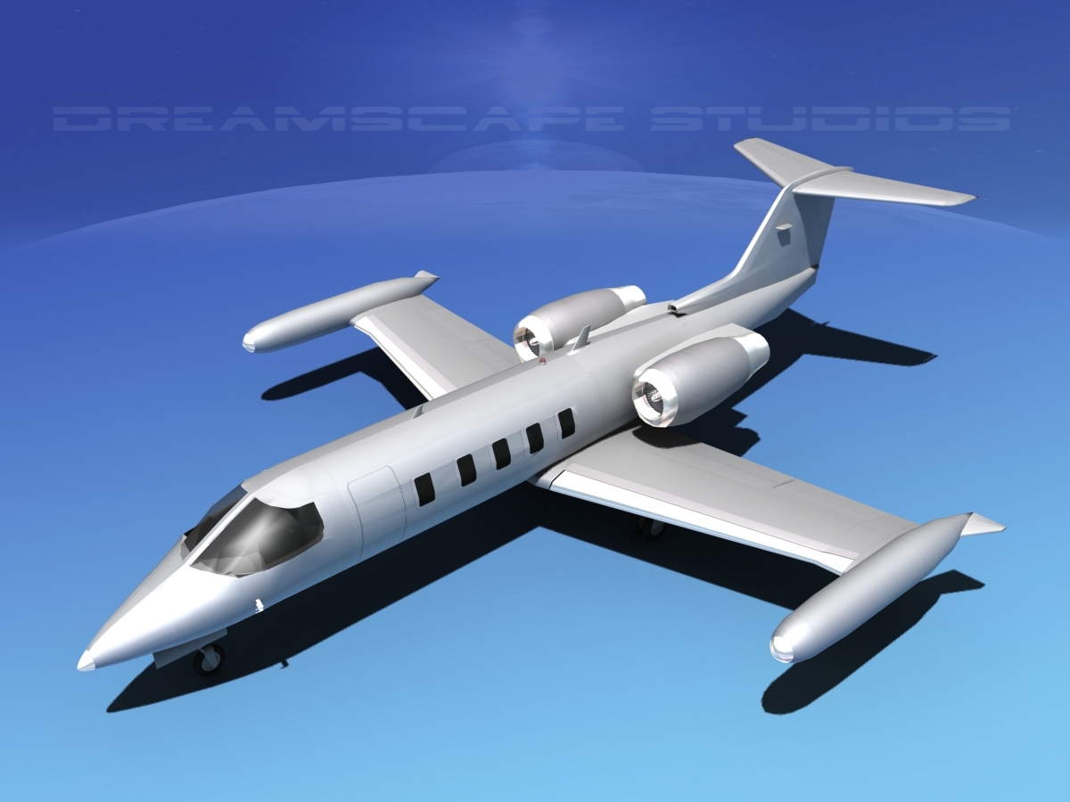 3d learjet 35 model