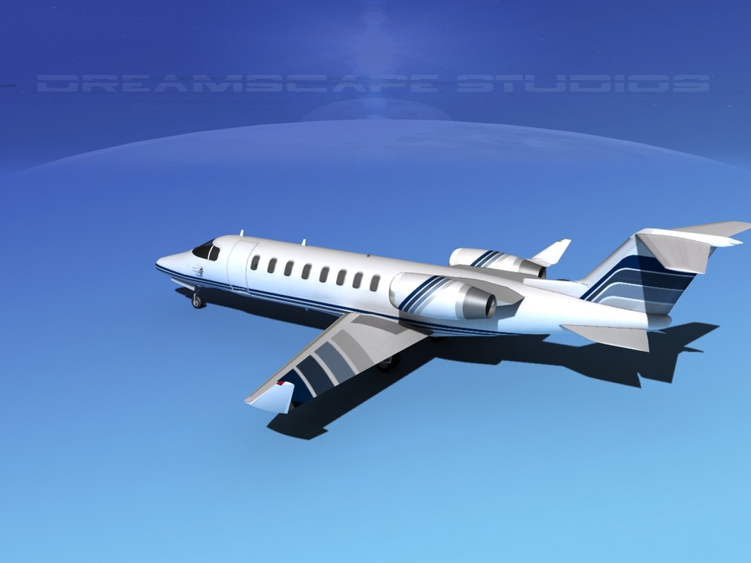 bombardier lear jet 45 3d model
