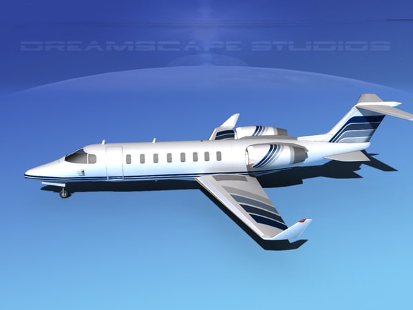 bombardier lear jet 45 3d model