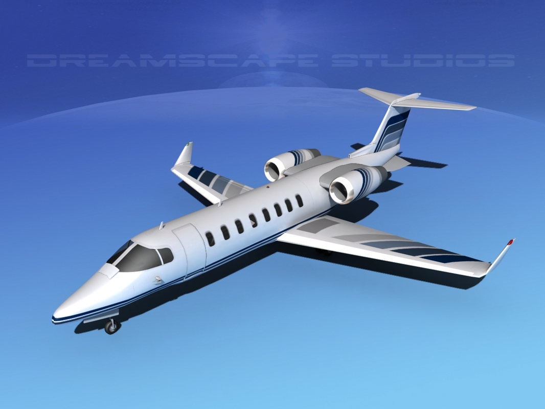 bombardier lear jet 45 3d model