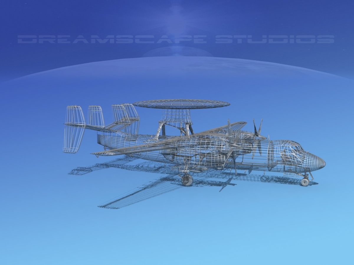 grumman e-2c hawkeye 3d max