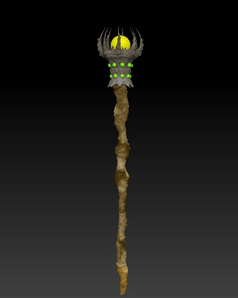 3d model wizard staff
