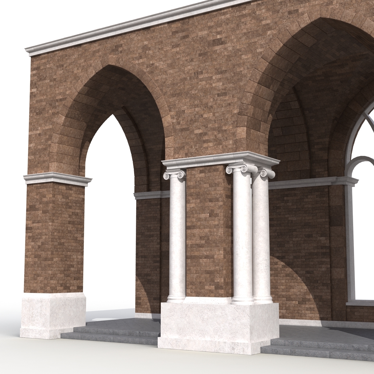 3d groin vault greco roman model