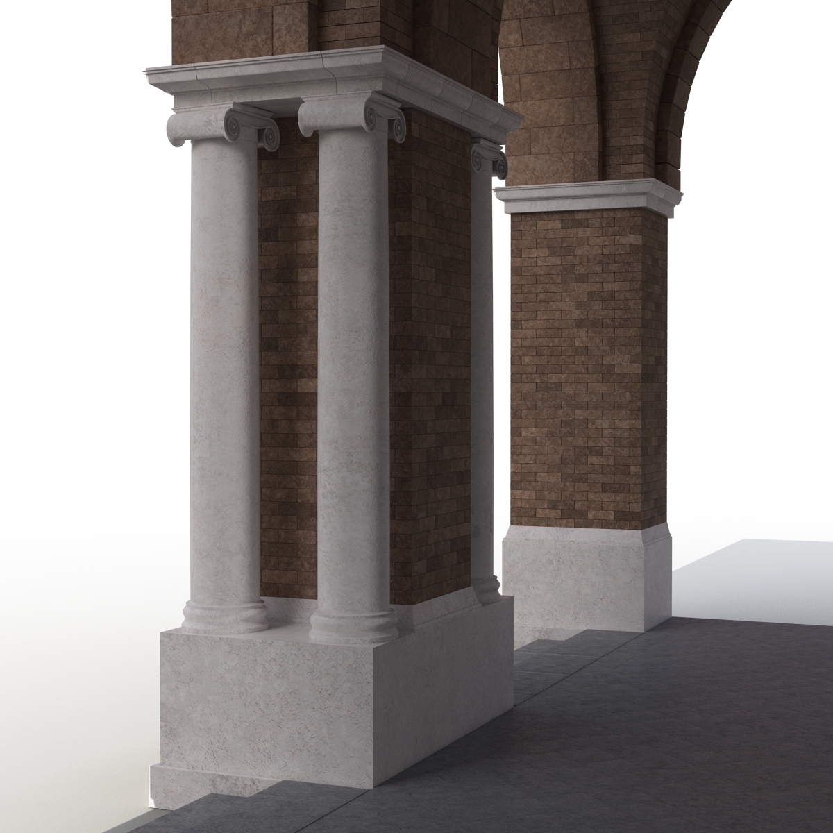 3d groin vault greco roman model