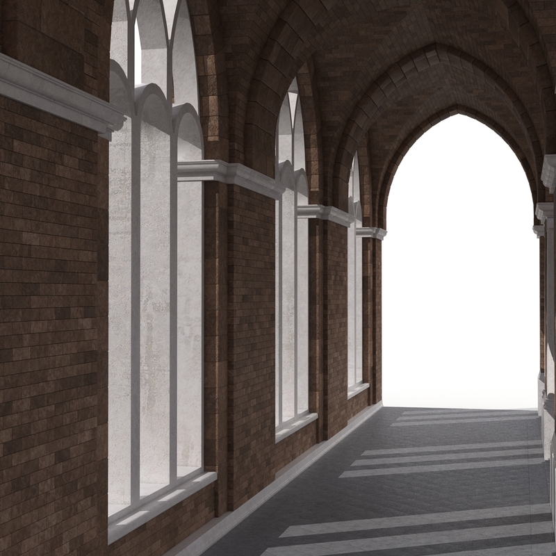 3d groin vault greco roman model