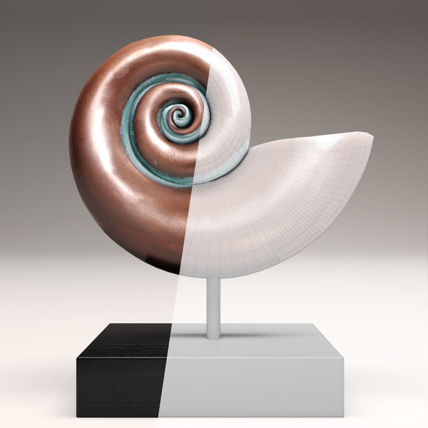 3d nautical nautilus shell