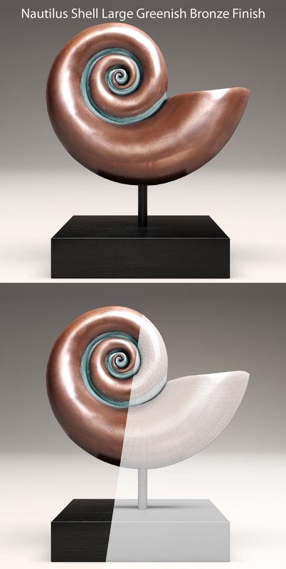 3d nautical nautilus shell