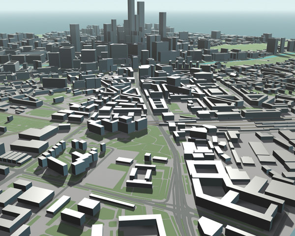 3d model city skyscraper