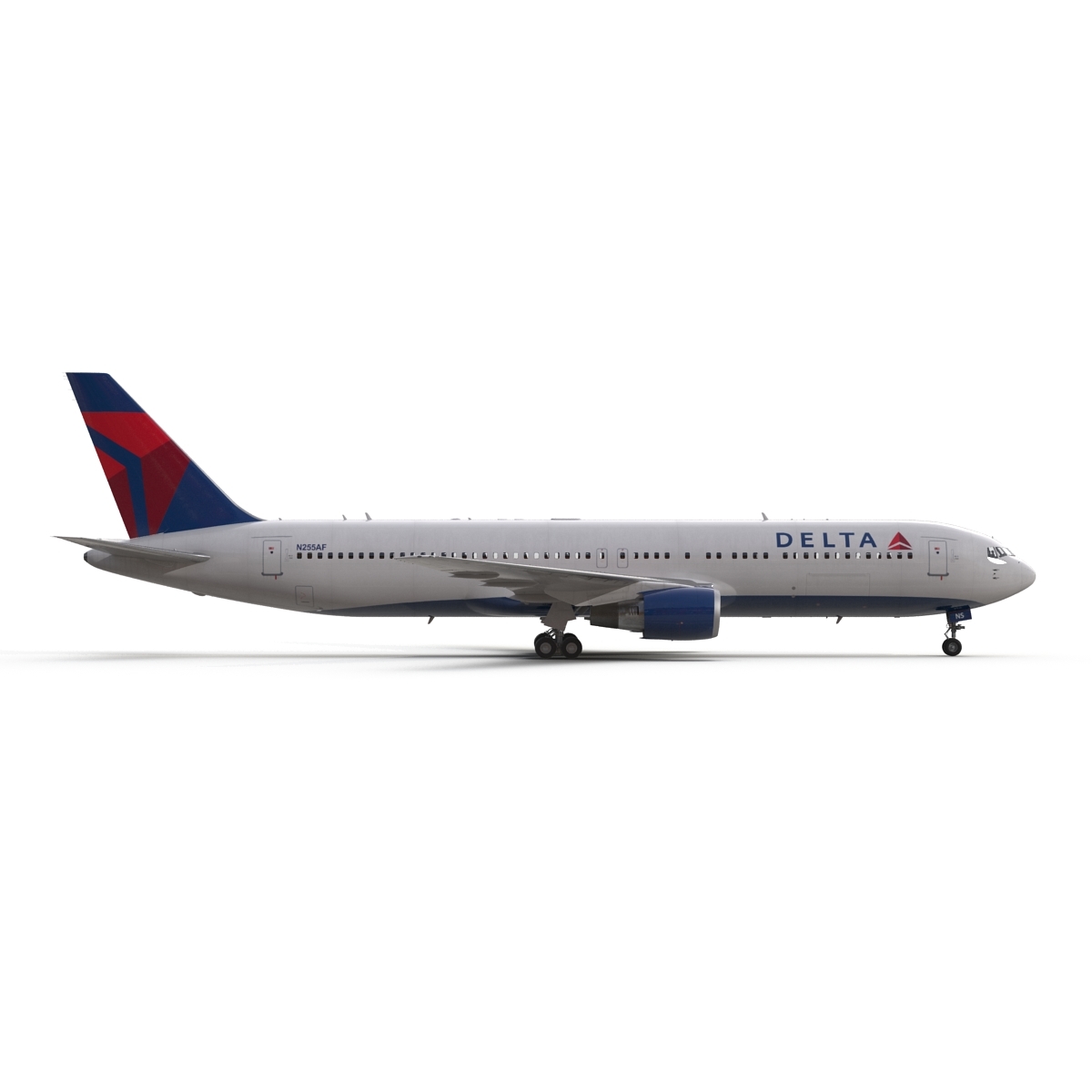3d boeing 767-300 delta air lines model