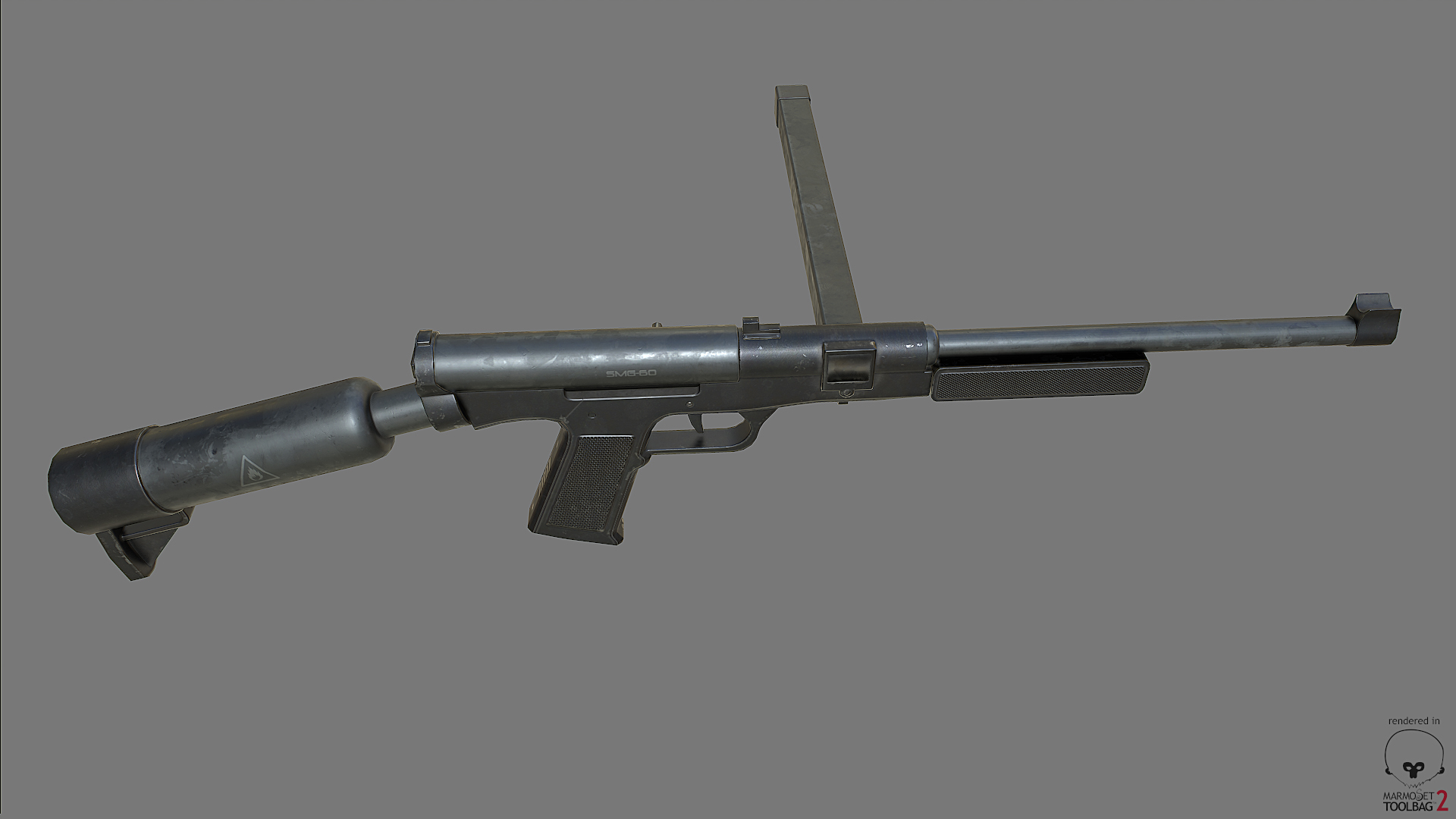 free smg-60 softair pbr 3d model