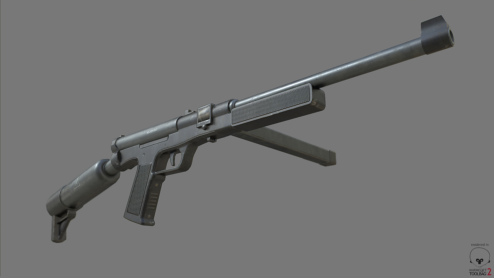 free smg-60 softair pbr 3d model