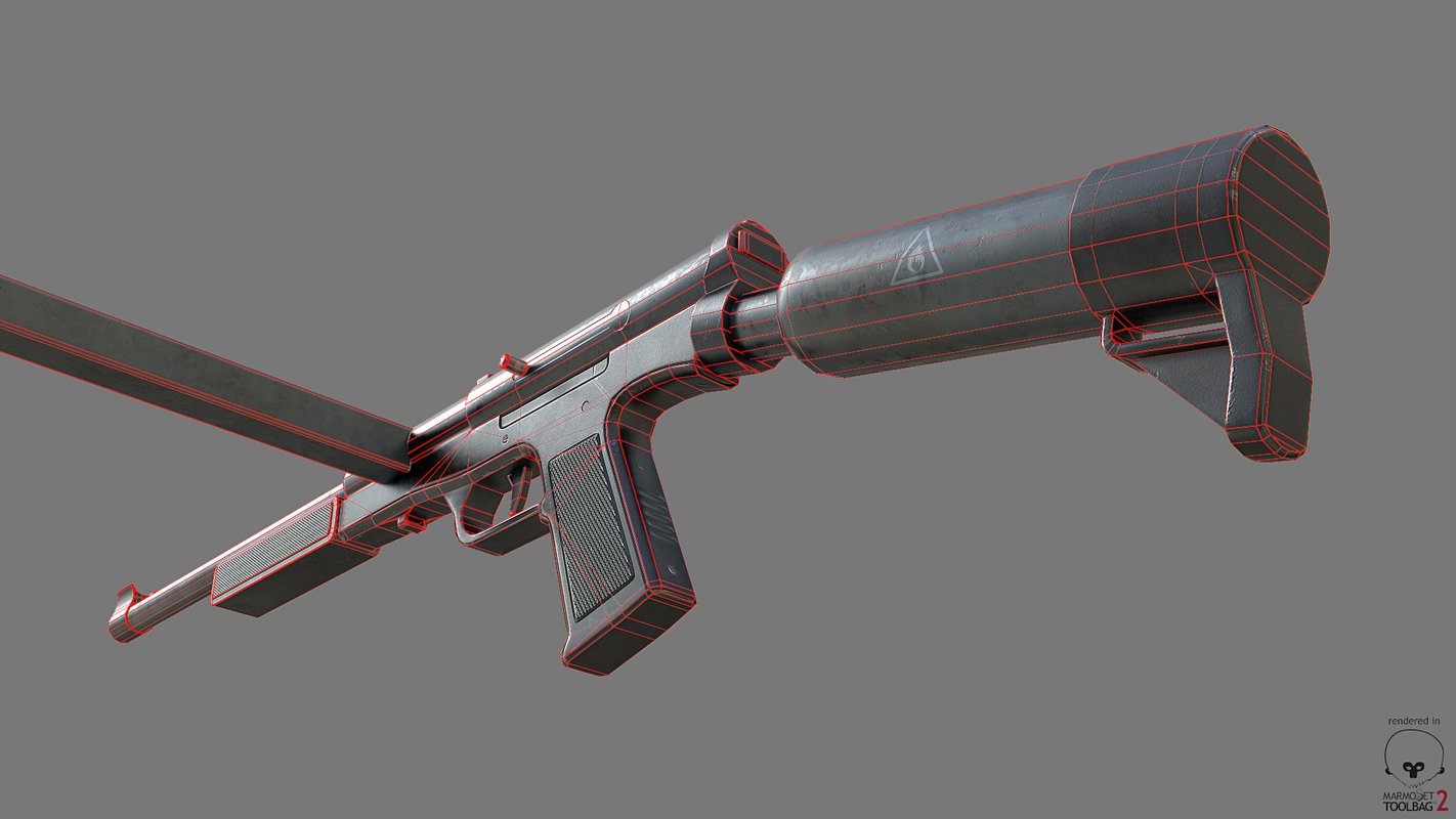 free smg-60 softair pbr 3d model