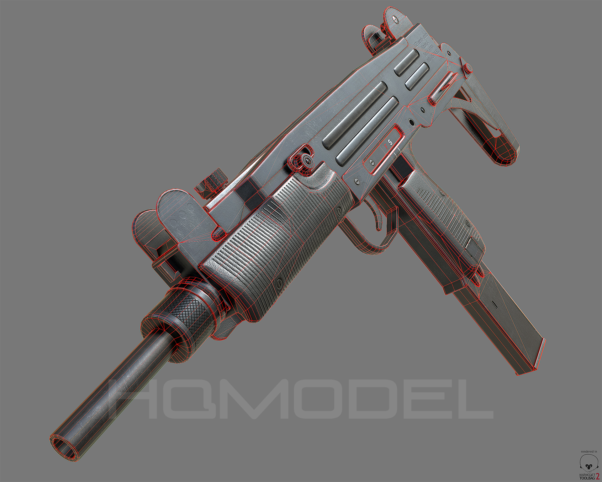 Uzi SMG 총 PBR 일반 3D 모델 - TurboSquid 1057882