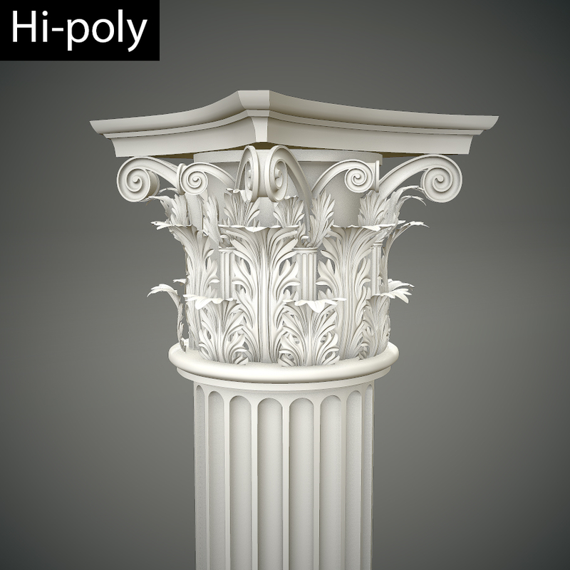 corinthian column 3d model