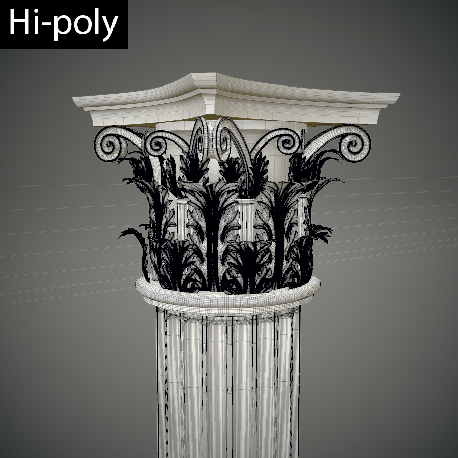 corinthian column 3d model