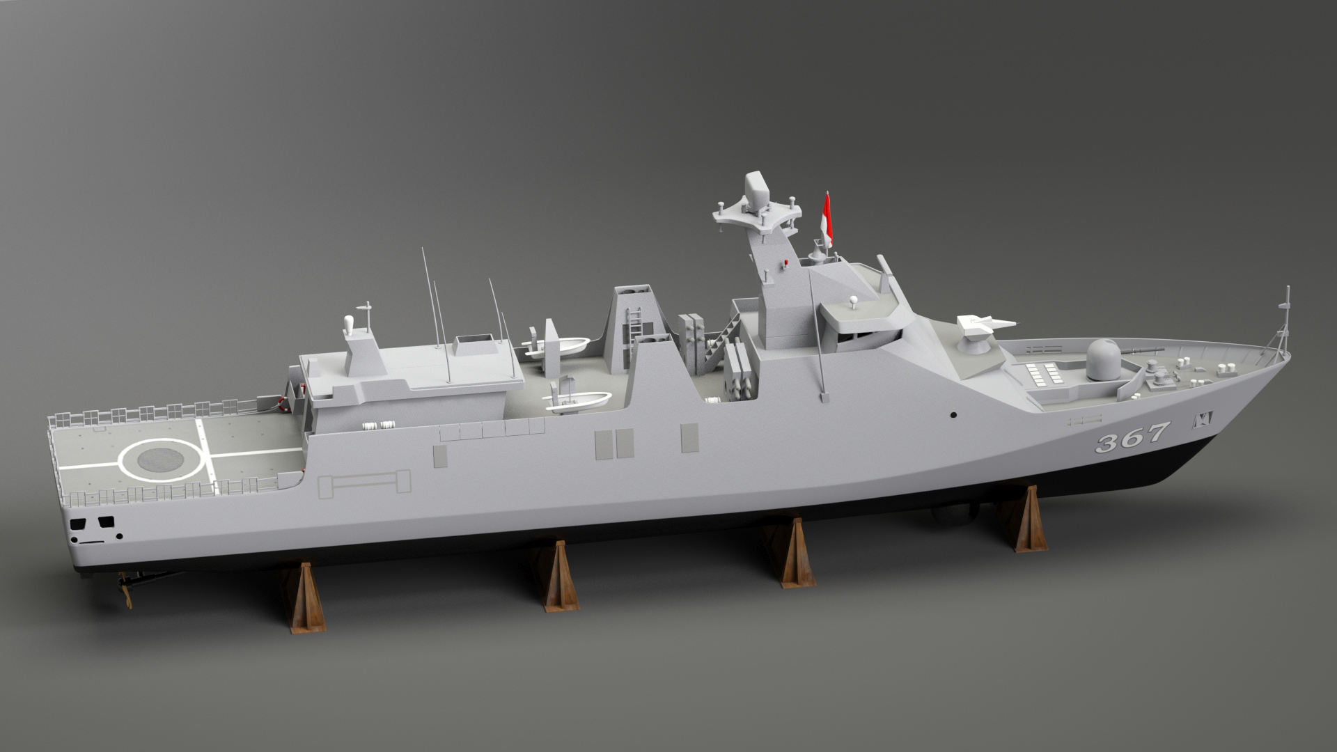 frigate sigma 3d model