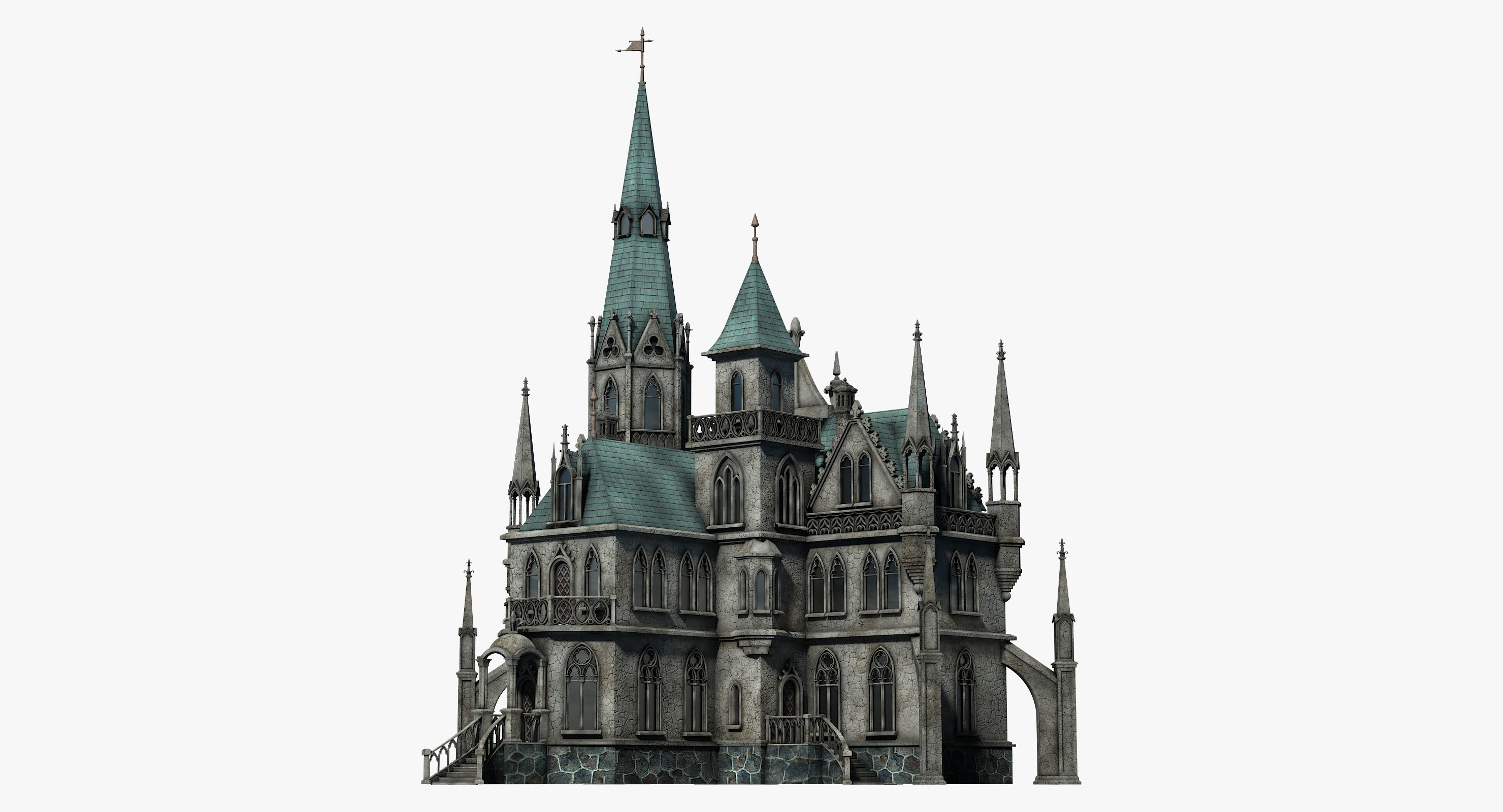 gothic house 3d model