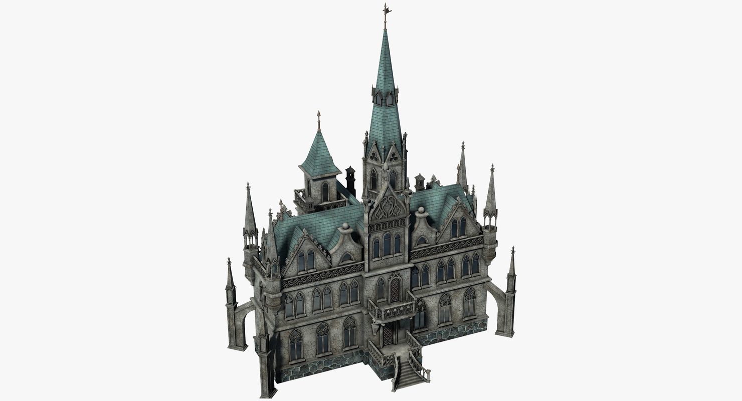 gothic house 3d model