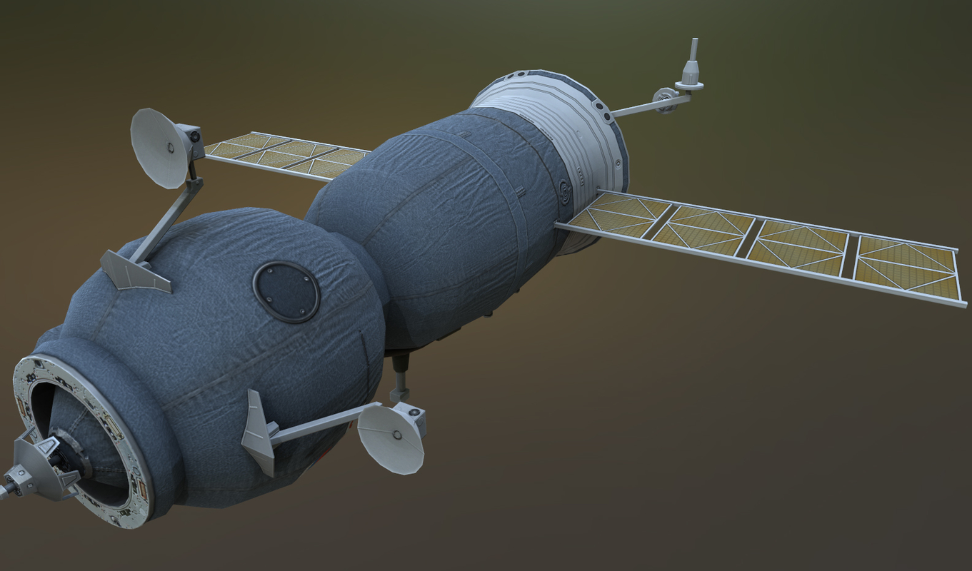 3d soyuz space station model