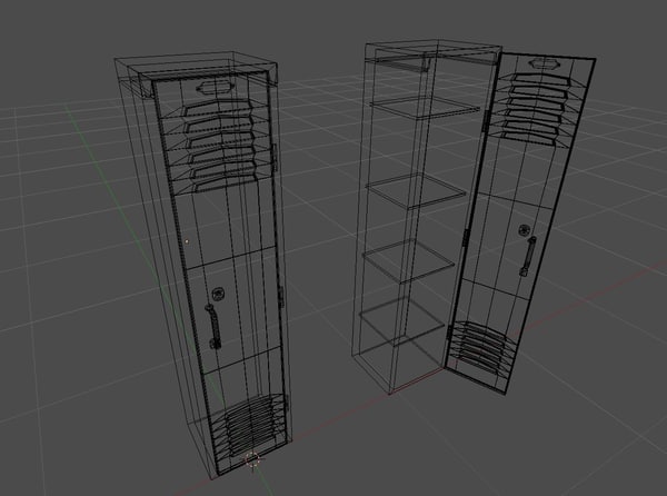 locker 3d model