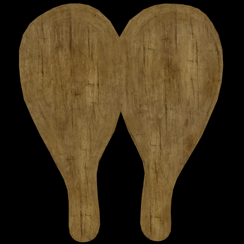 3d model of wood club blunt