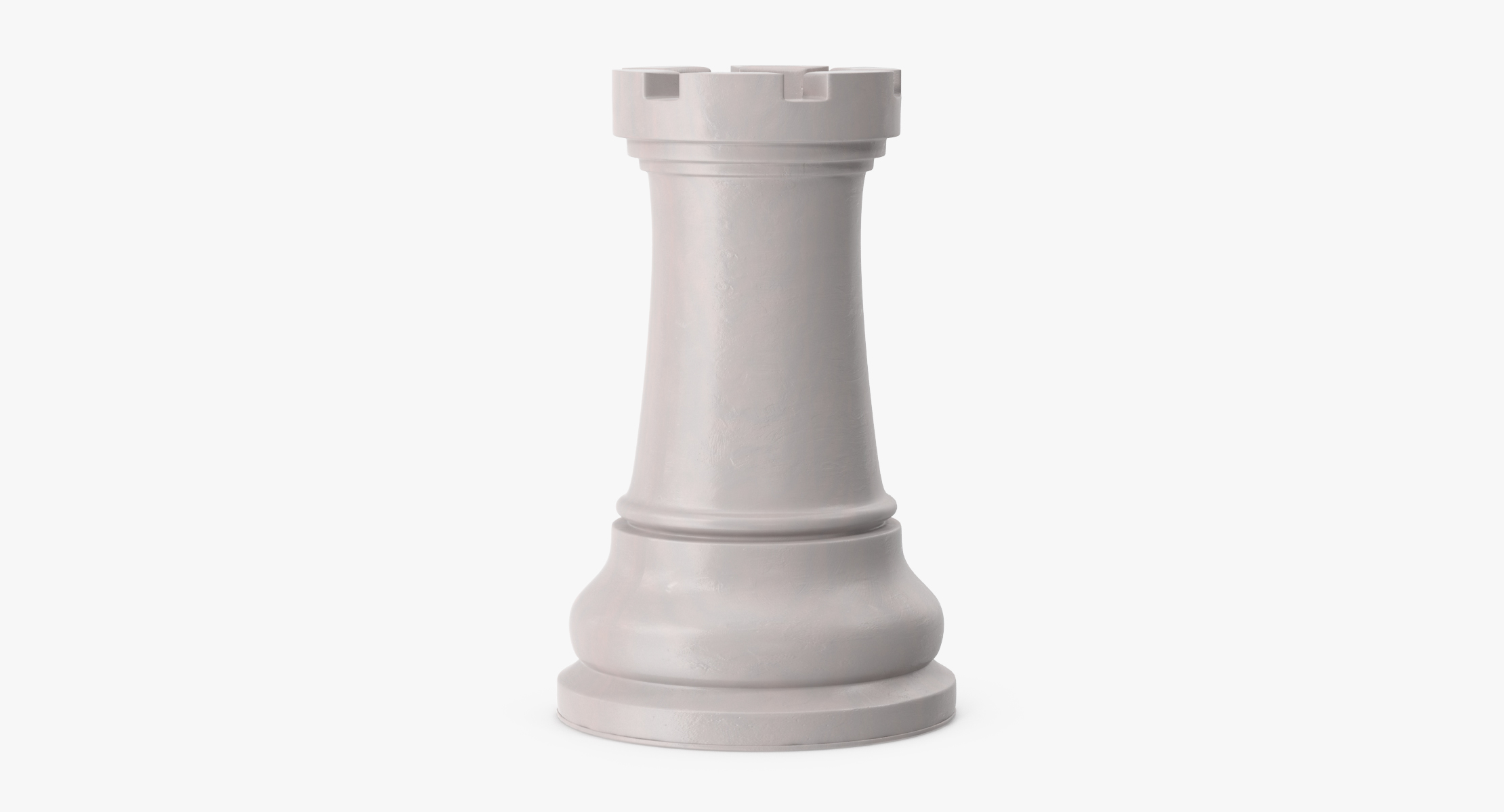 chess pieces rook white 3d obj