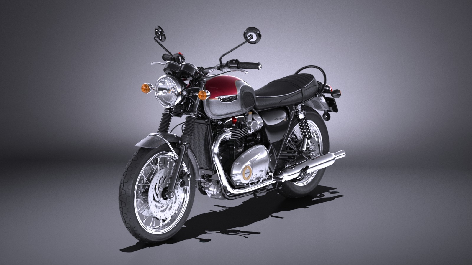 3d model triumph bonneville t120
