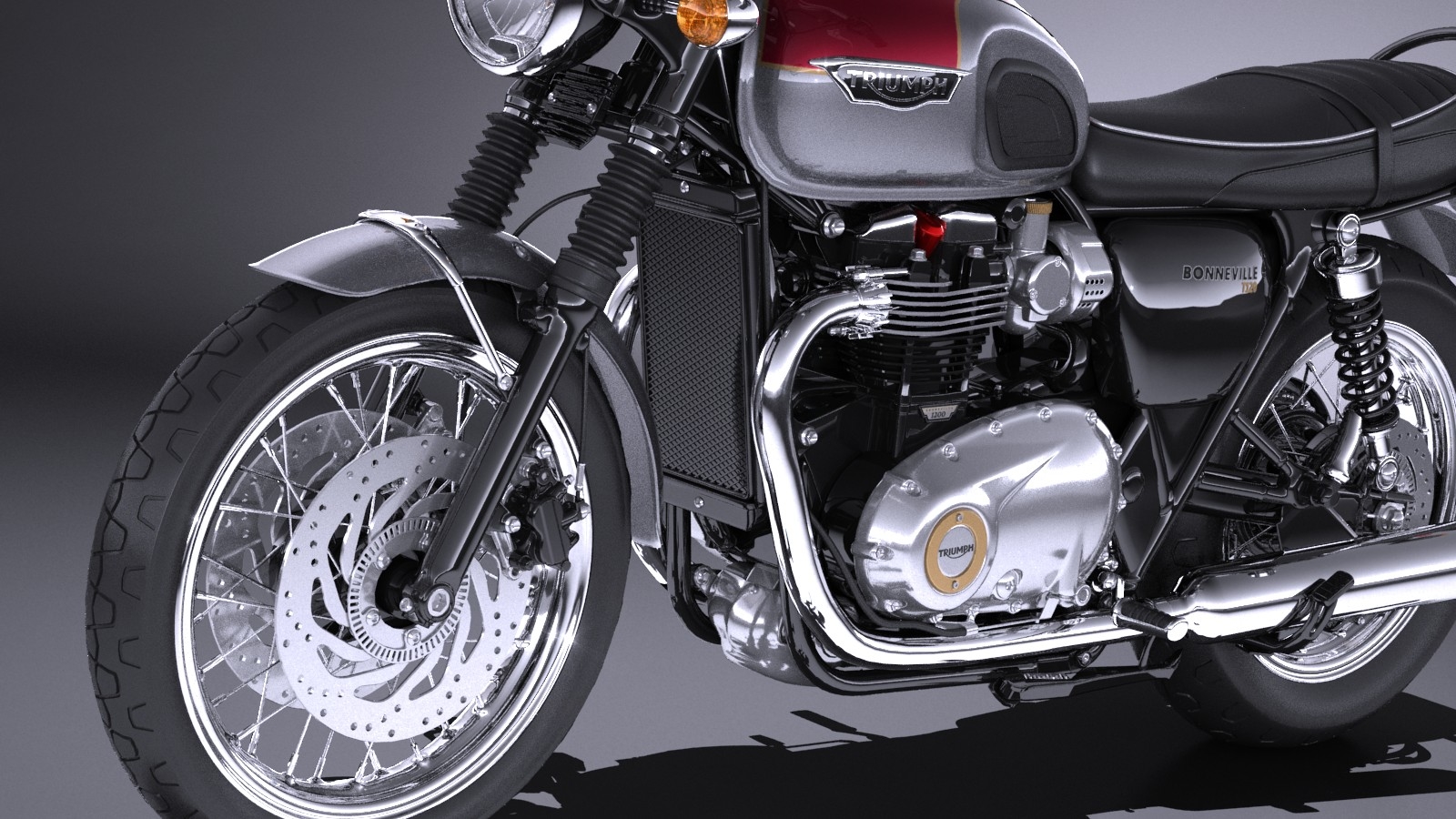 3d model triumph bonneville t120